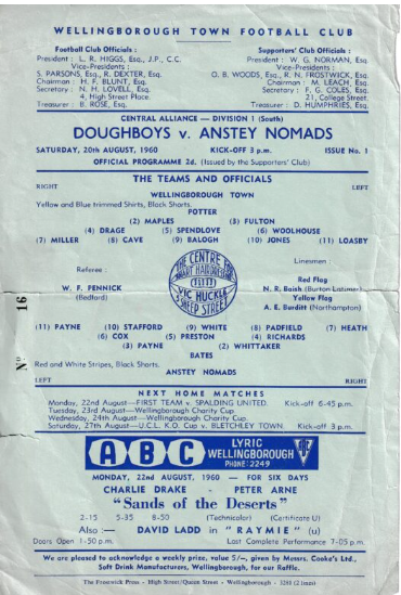1960-61 Matchday Programmes - Leicestershire Football Archive